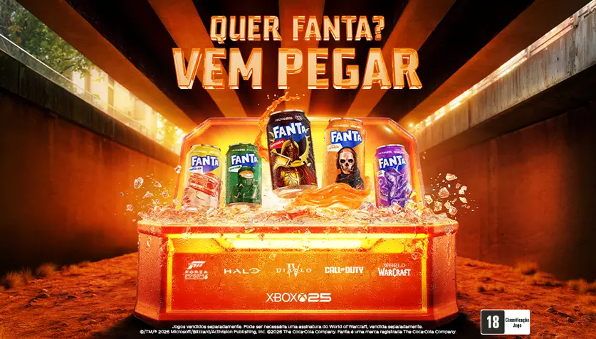 Fanta e Xbox se unem em collab que vai agitar a rotina dos gamers
