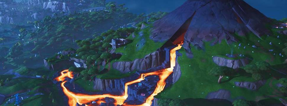 Vulcão de Fortnite entra em erupção e destroi Torres Tortas