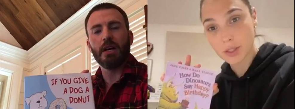 Chris Evans, Gal Gadot e mais leem histórias para crianças durante a ...