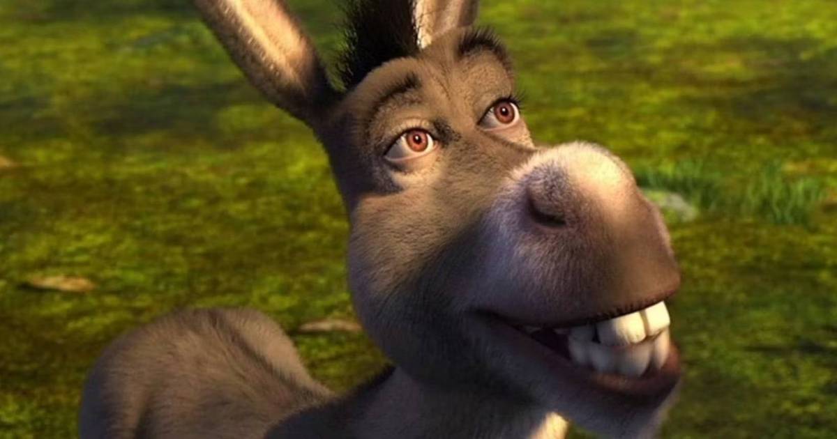 Burro Shrek 7.5 ROUND SHREK DONKEY EDIBLE ICING BIRTHDAY CAKE TOPPER